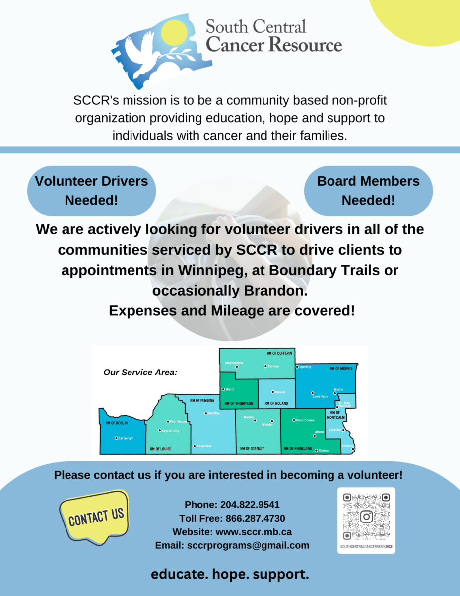 Volunteer Drivers Needed! - South Central Cancer Resource